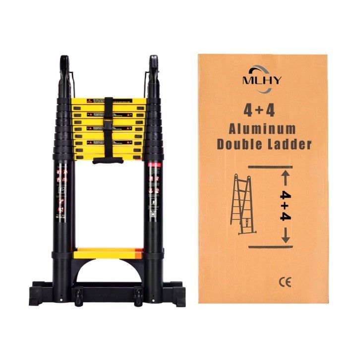 Tangga Lipat Aluminium Teleskopik 8M Double Telescopic Ladder 8 Meter ...