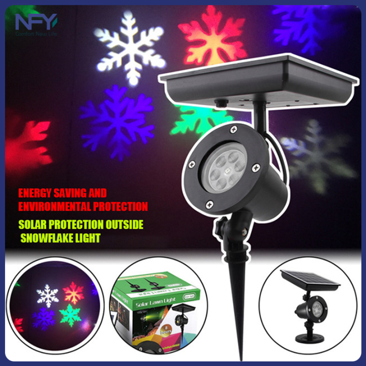 Outdoor Christmas Projector Lights Solar LED Projector Laser Light Xmas ...