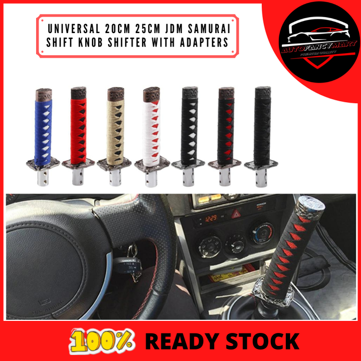 Universal 20cm 25cm JDM Samurai Shift Knob Shifter With Adapters Gear ...