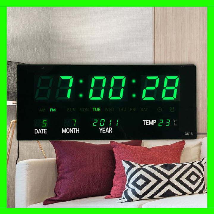 นาฬิกาดิจิตอลรุ่นใหม่ LED JH-3615 แขวนติดผนัง Number Clock แขวนผนัง ...