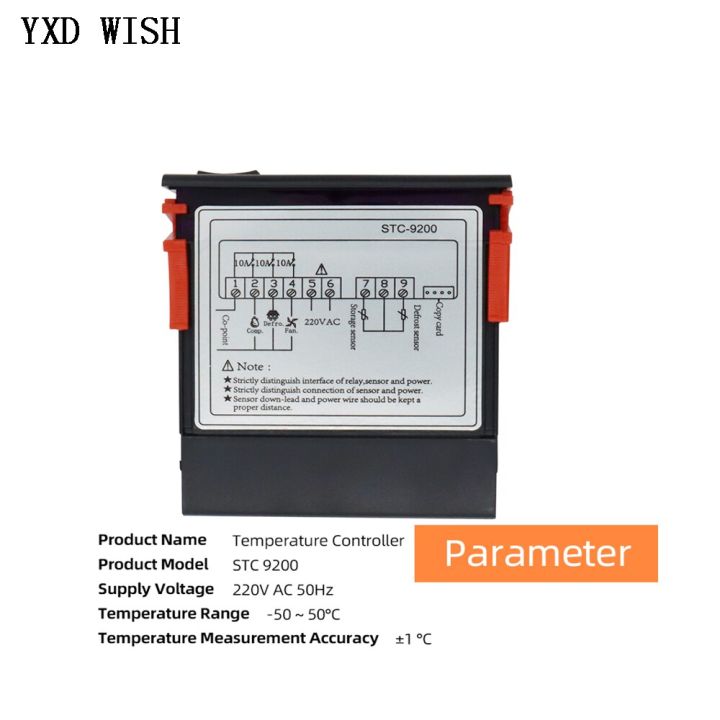 STC-9200 Digital Thermostat Temperature Controller Thermometer Sensor AC 220V Hygrometer Relay ...