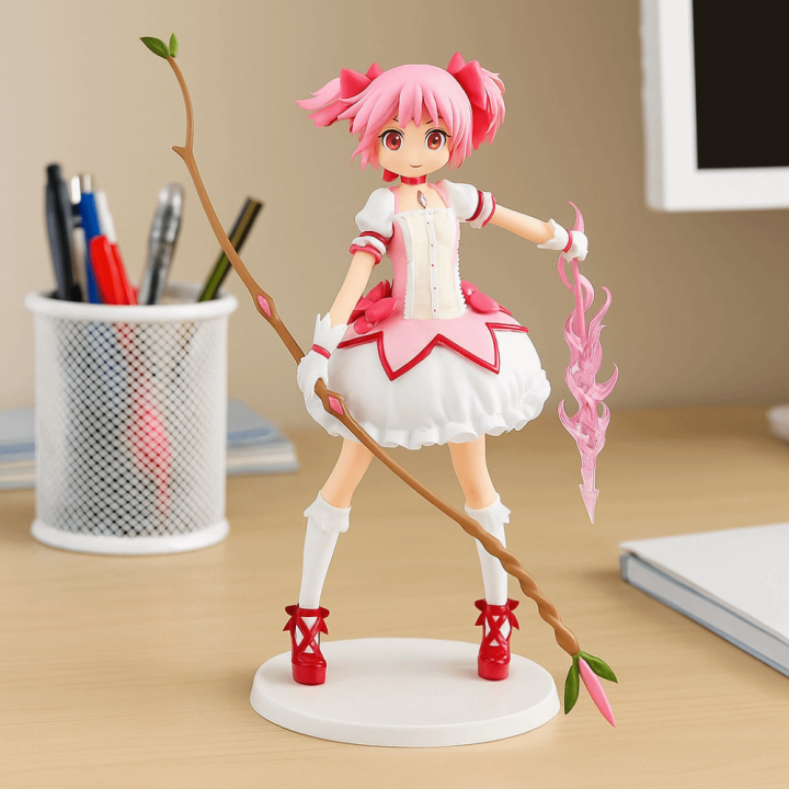 PVC Pink Anime Character Model Statue Anime Peripheral Magic Girl ...