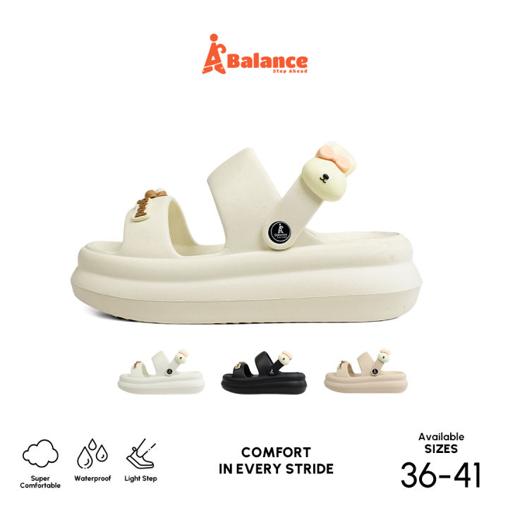 Air-Balance Sandal Slop Platform Tebal Wanita Lucu Karakter 6cm EVA ...