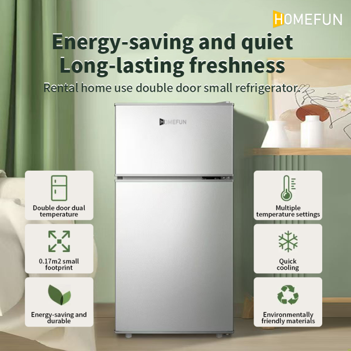 HOMEFUN Refrigerator Inverter With Freezer 158L For Room Frost Fridge ...
