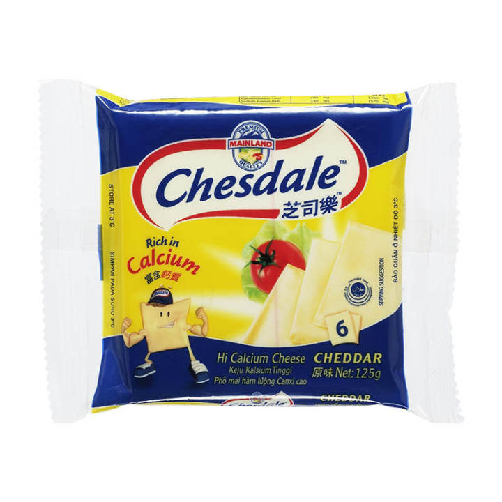 เชดเดลชีสสไลด์รสธรรมดา 125ก Chesdale Cheddar Cheese 125g | Lazada.co.th