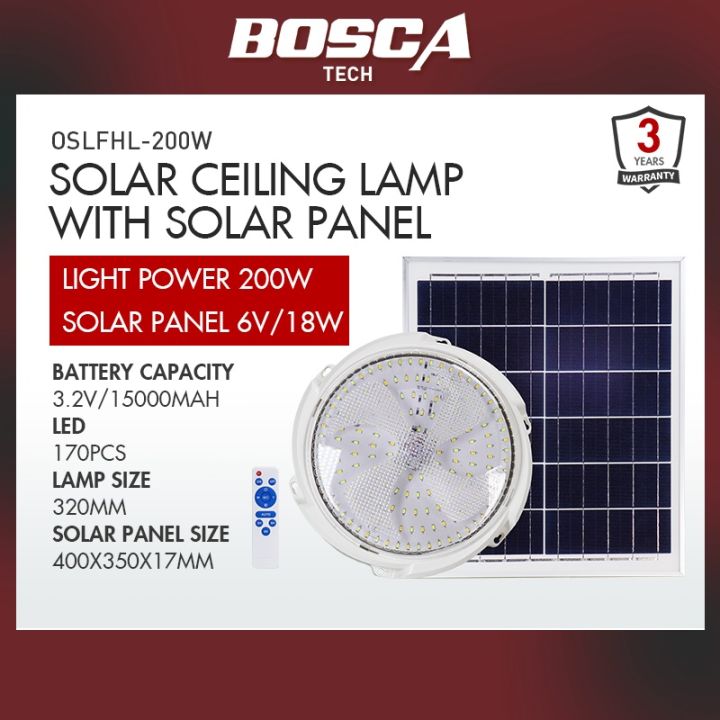 BOSCA Solar Ceiling Lamp Solar Light Ceiling light 32CM OSLFHL-200W ...