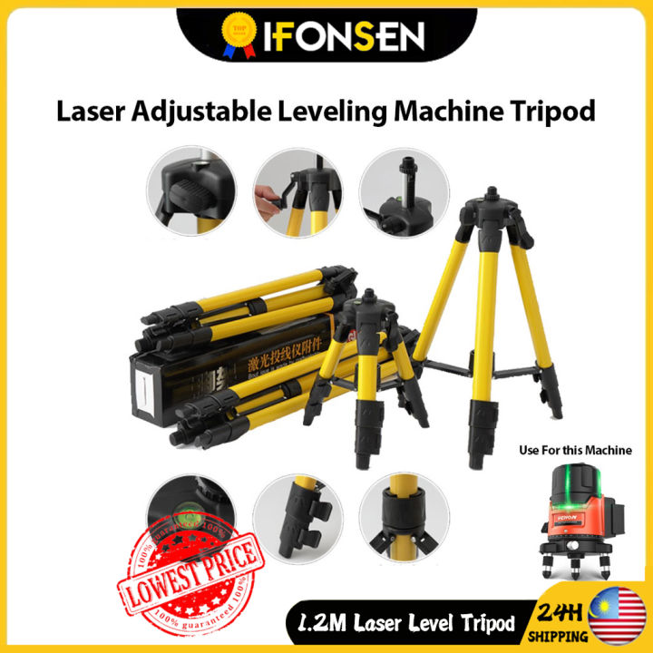 Laser Level Tripod Stand Laser Levelling Adjustable Tripod Stand 1.2M ...