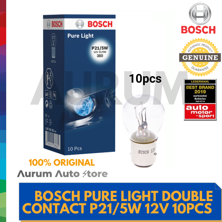 Bosch STANDARD BULB (Double Contact P21 / 5W - 12V - 21W / 5W) 10PCS ...