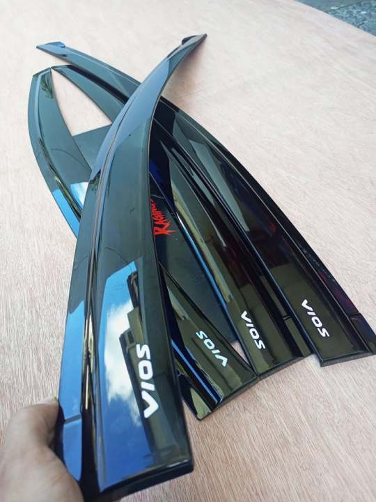 2019 - 2025 Toyota Vios Prime Gen4 (Superman) Gloss Black Rain Visors ...