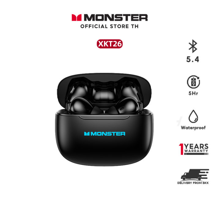 Monster XKT26 บลูทูธ 5.4 HIFI หูฟังไร้สาย คุณภาพเสียงดี ระบบควบคุม ...
