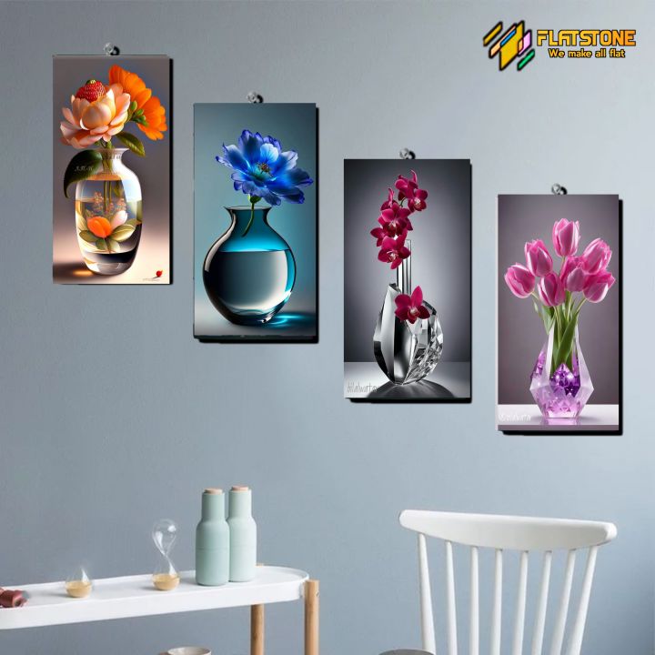 Hiasan Dinding Gambar Vas Bunga Pajangan Ruang Tamu Dekorasi Kamar ...