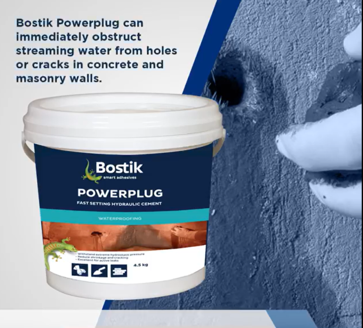 Bostik Powerplug Fast Setting Hydraulic Cement Waterproofing Gallon ...