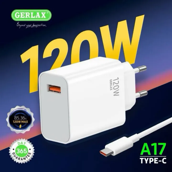 GERLAX-Travel Charger 120W Model A17 FAST Charging Power Adapter Suit ...