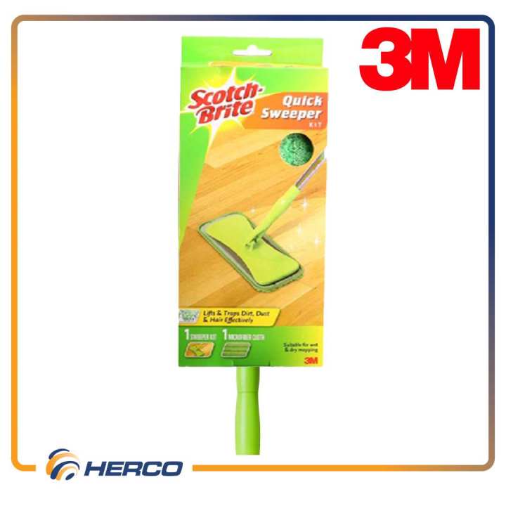 3M Scotch Brite Quick Sweeper Starter Kit (Green) | Lazada PH