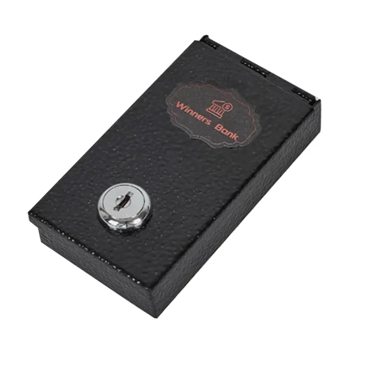 Primaw Sturdy Money Box Safe Cash Box Portable Metal Safe with Key Lock ...