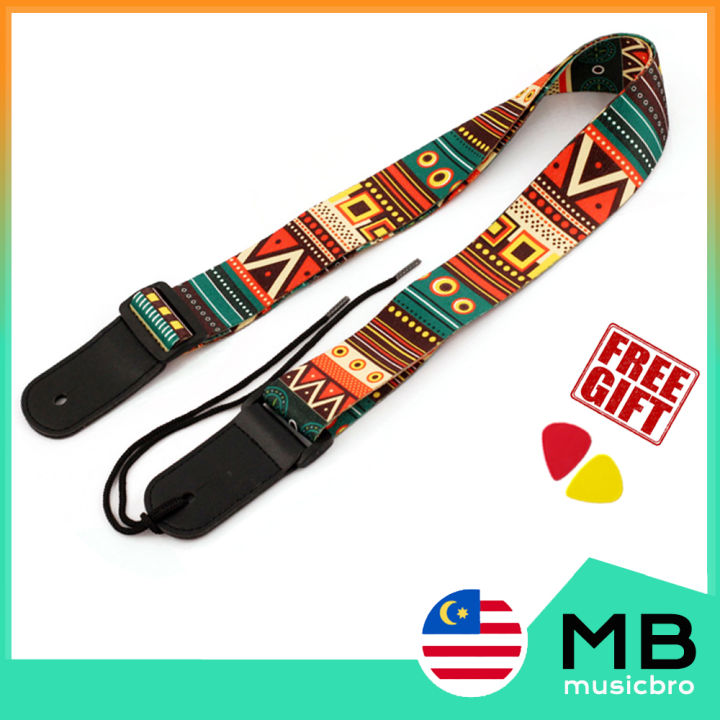 Adjustable Ukulele Strap Tribal Design ( Free Picks ) Strap Button | Lazada