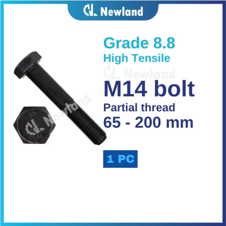Newland Agriculture M14 Bolt & Nut-Grade 8.8 Hex Bolt Partial Thread ...