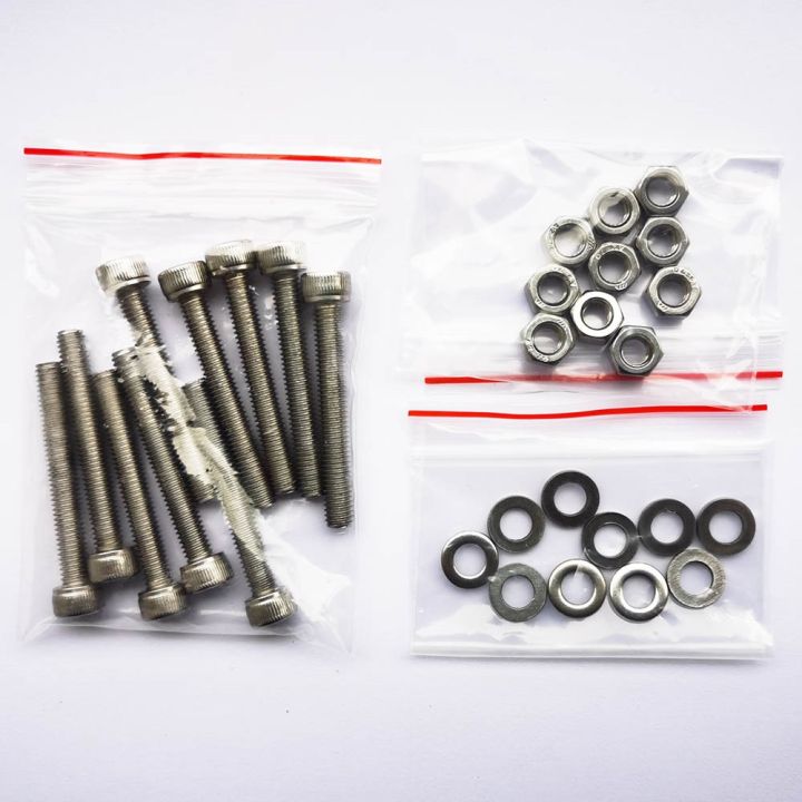 1 20Set Screws Nuts Washers Set M3 M4 M5 M6 M8 M10 Stainless Steel 304 DIN912 Hexagon Hex Socket ...