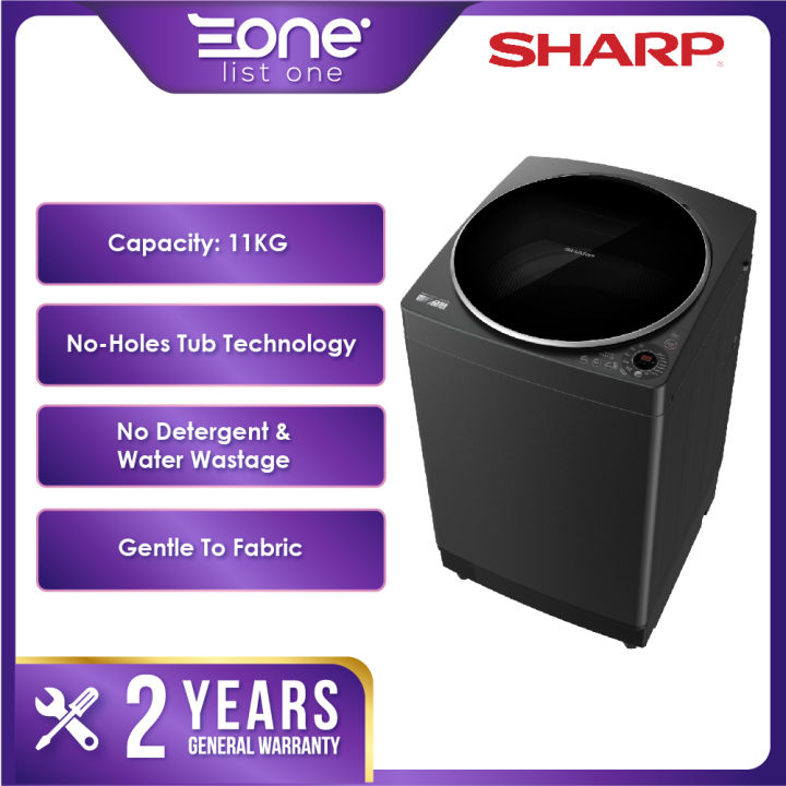 Sharp 11kg Top Load Fully Automatic Holeless Tub Washing Machine ...