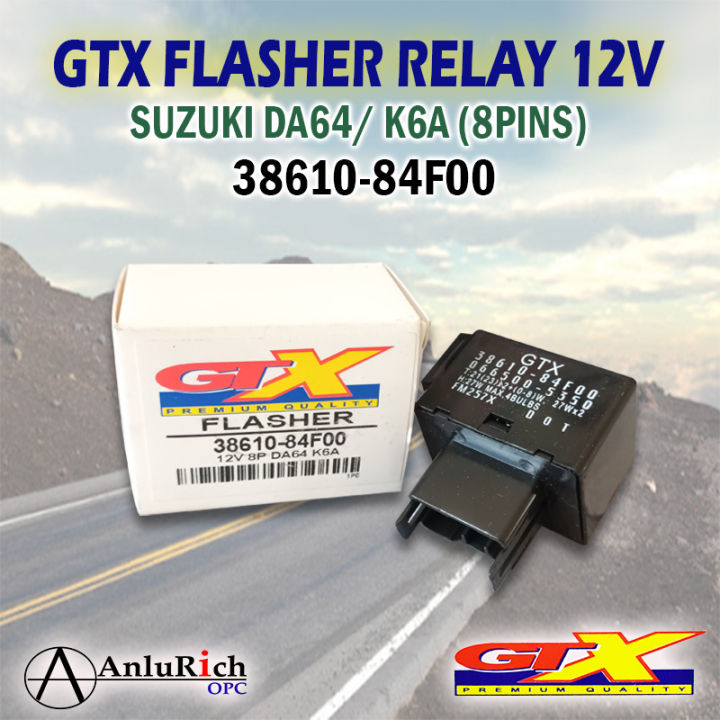 GTX FLASHER RELAY 12V for SUZUKI DA64/ K6A (8PINS) PN: 38610-84F00 ...