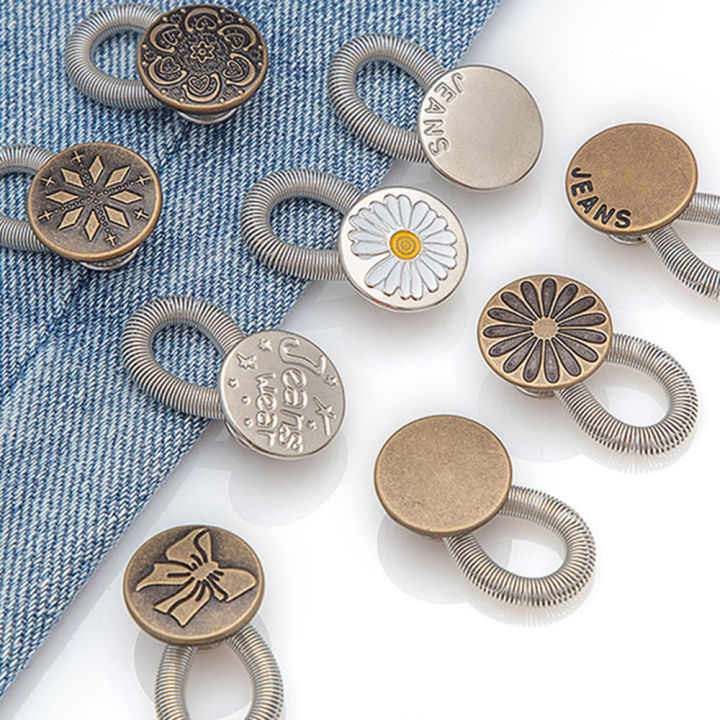 Stretch Button Nail-free Jeans Spring Waist Extension Waist Extension ...