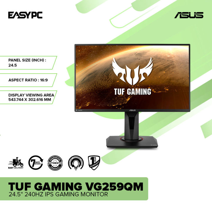 EasyPC | Asus TUF Gaming VG259QM 24.5" 240Hz IPS Gaming Monitor | Lazada PH
