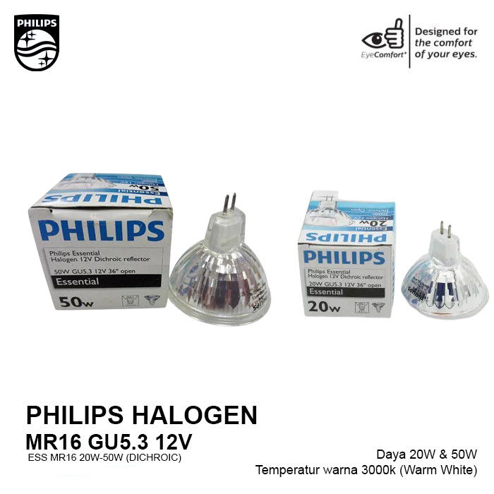 Philips Halogen Spot ESS MR16 20W-50W (DICHROIC) - 20W OPEN | Lazada ...