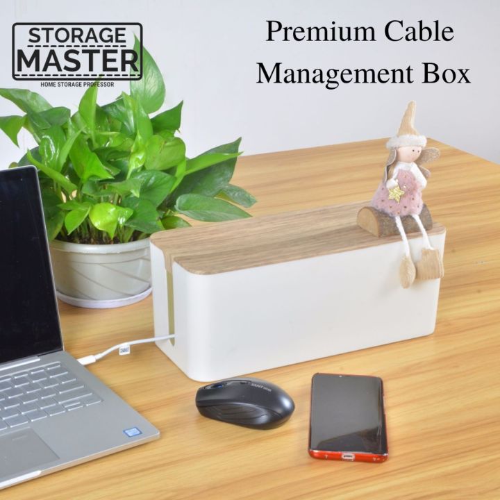 Premium Cable Management Storage Box Minimalist Muji Design Desktop ...