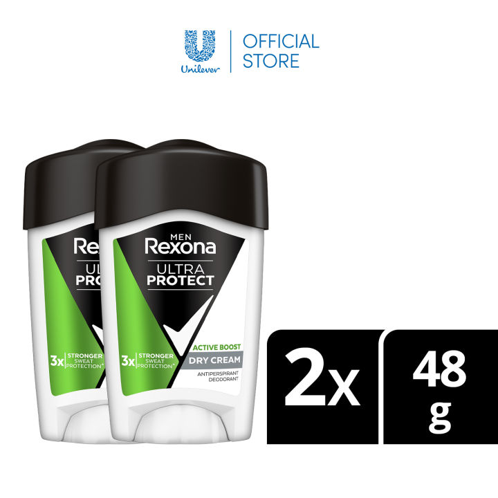 [BUNDLE OF 2] Rexona Men Ultra Protect Deodorant Dry Cream Stick Active ...