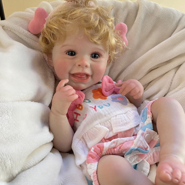 45 cm Rooted Hair Girl Full Body Soft Vinyl Bebe can be Bathed in Water ...