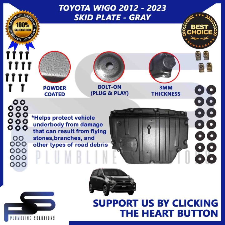 Toyota Wigo / Veloz / Raize Car Skid Plate Gray 2012 2013 2014 2015 ...