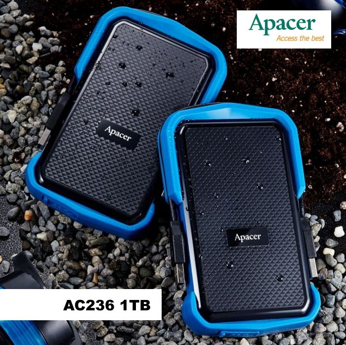 APACER AC631 USB3.1 Shockproof External Hard Disk - 1TB (External Hard ...