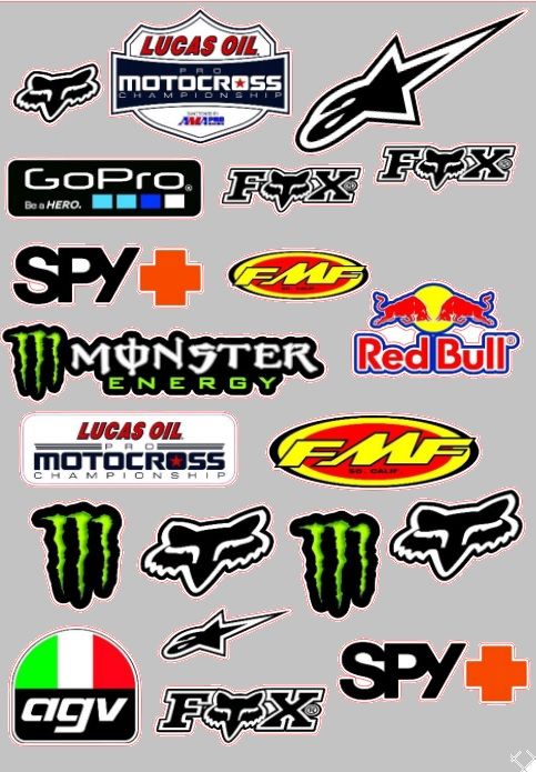 MOTORCYCLE STICKER SET (LUCAS OIL) FULL SHEET 8X12 IN NO FADE HIGH ...