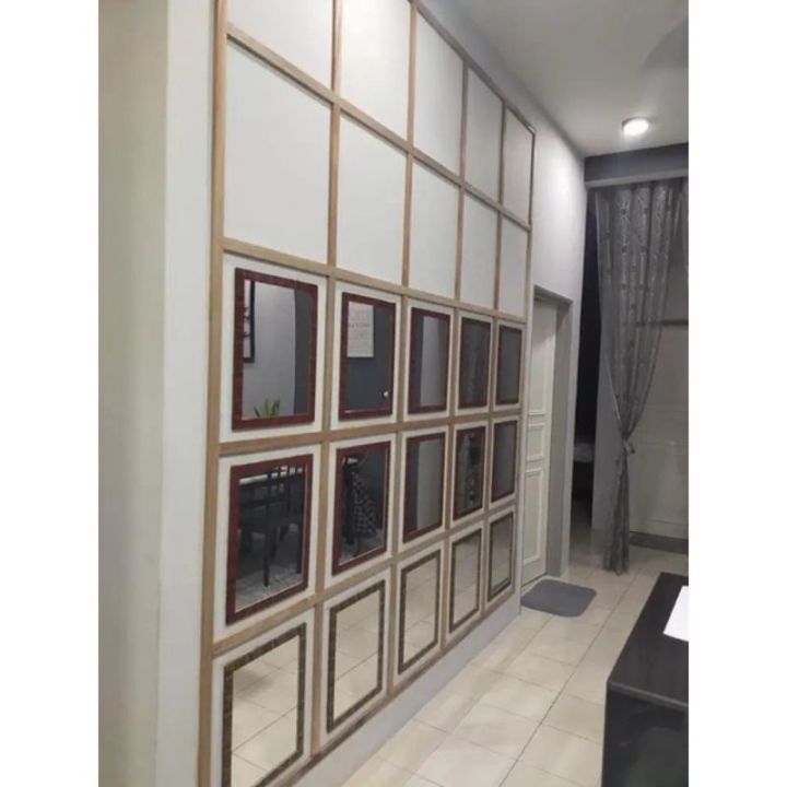 Cermin ak Frame Deco Hiasan Dinding Wainscoting Rectangle Nordic Mirror ...