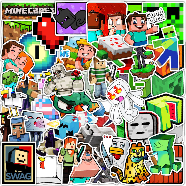 ready stock my world sticker set minecraft stickers | Lazada