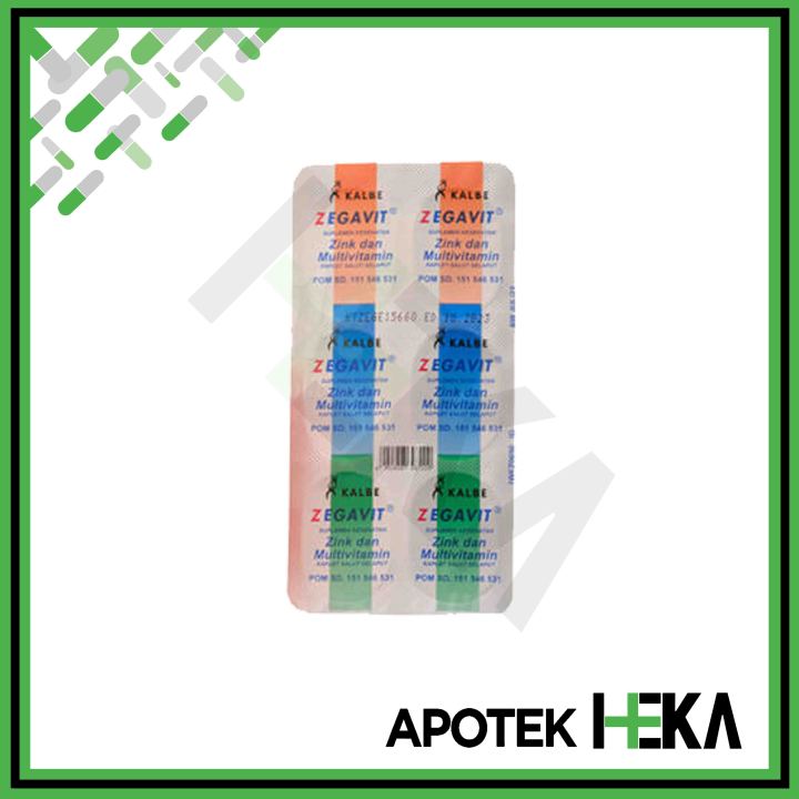 Zegavit Suplemen Multivitamin dan Strip isi 6 Kaplet | Lazada Indonesia