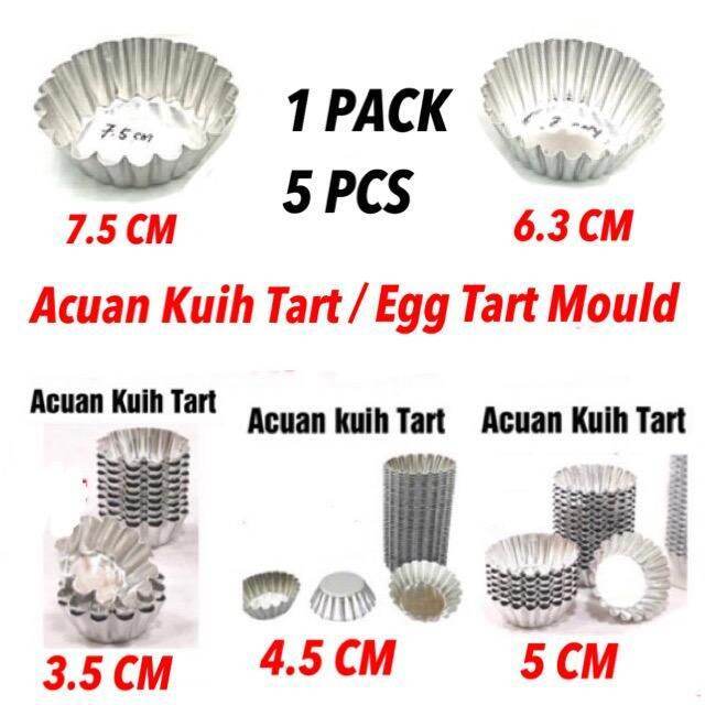 Acuan Kuih Tart / Egg Tar / Mini Fruit Tart Mould Aluminium ( 5 in 1 ...