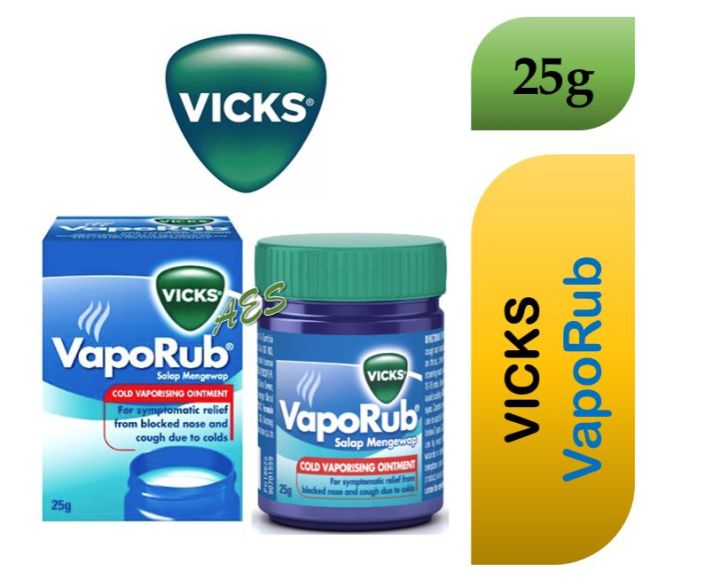 Vicks VapoRub Cold Vaporising Ointment (25g) Expiry Date: 31-03-2027 ...