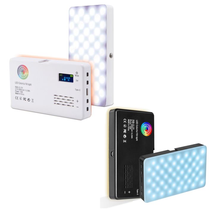 2500K-9000K LED RGB Camera Light Color Output Video Light Kit Dimmable ...