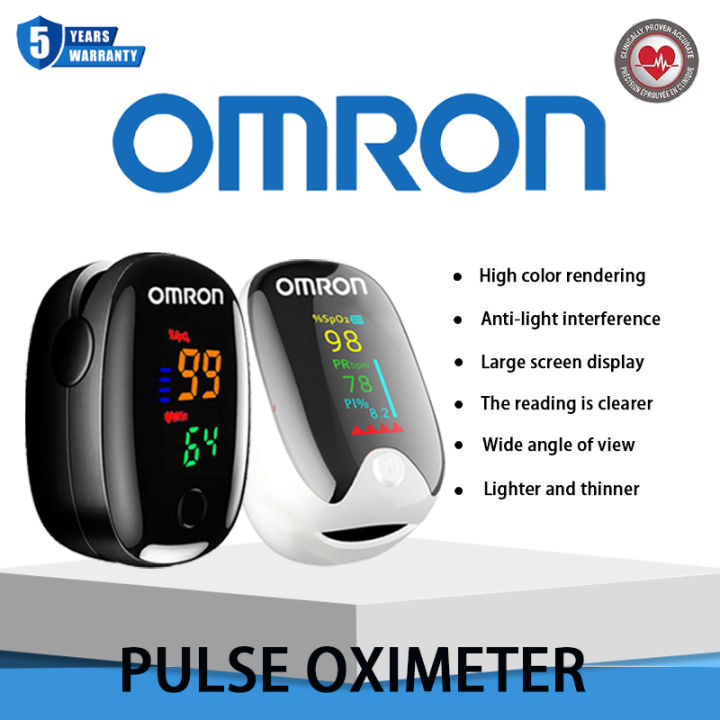 Omron Portable Finger Pulse Oximeter Mini Blood Oxygen and Heart Rate ...