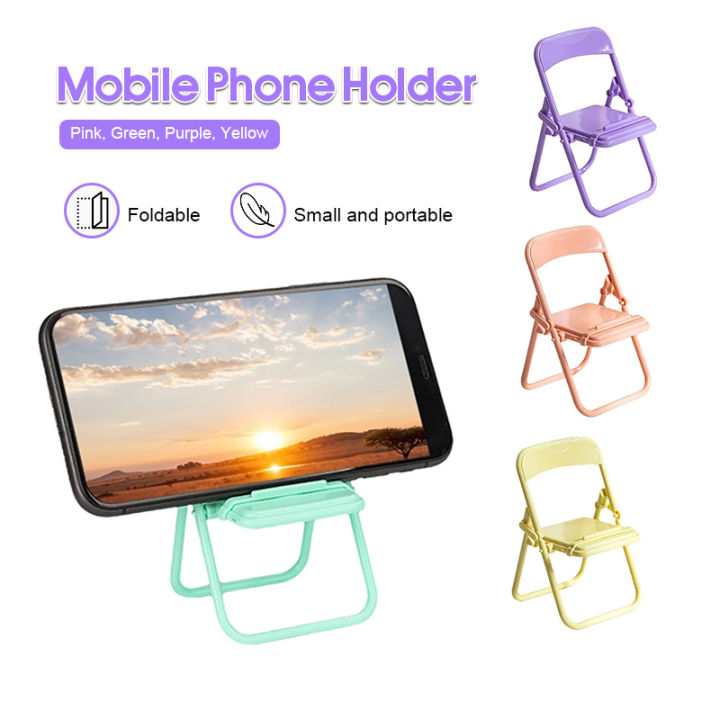 Expanding Phone Stand Holder Creative Chair Shape Foldable Mobile Phone ...