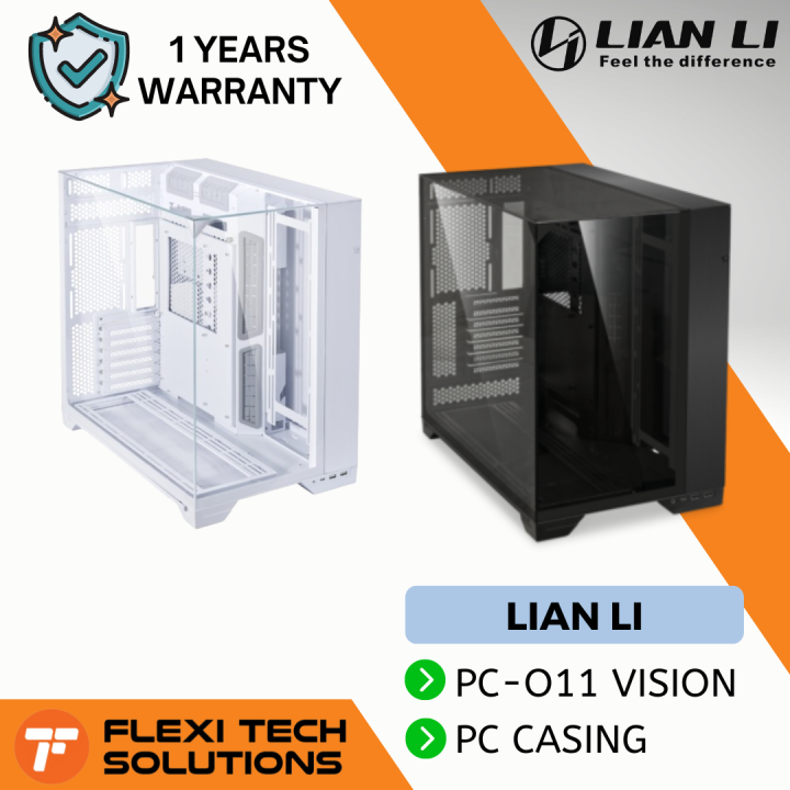 Flexi Tech LIAN LI O11 VISION PC Desktop Casing - Black / White / Black ...