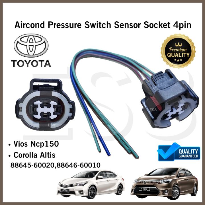 Toyota Vios Ncp150 Corolla Altis Aircond Pressure Switch Sensor Socket ...
