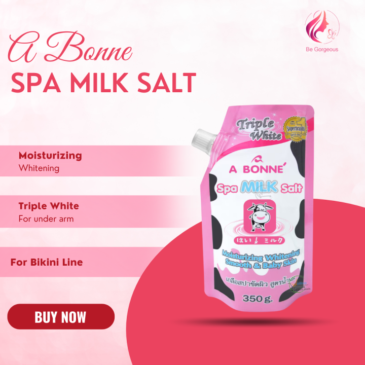 Abonne Spa Milk Salt Scrub Triple White 350g | Lazada PH
