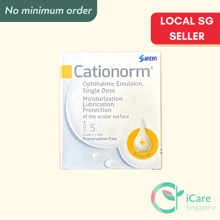 Cationorm Ophthalmic Emulsion Single Use Eye Drops Samples 5s (LOCAL SG ...