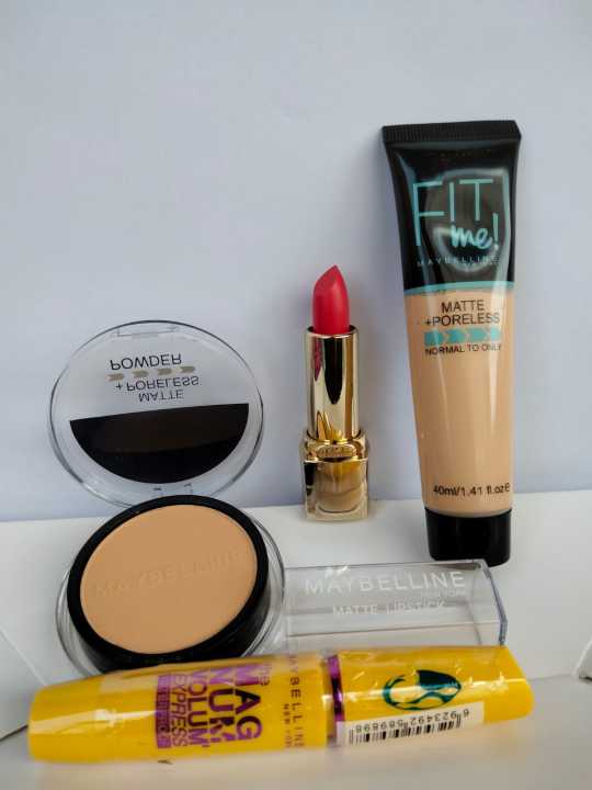 Paket Make Up Lengkap 2in 1 - New FIT ME PORELESS MATTE Maybelline set ...