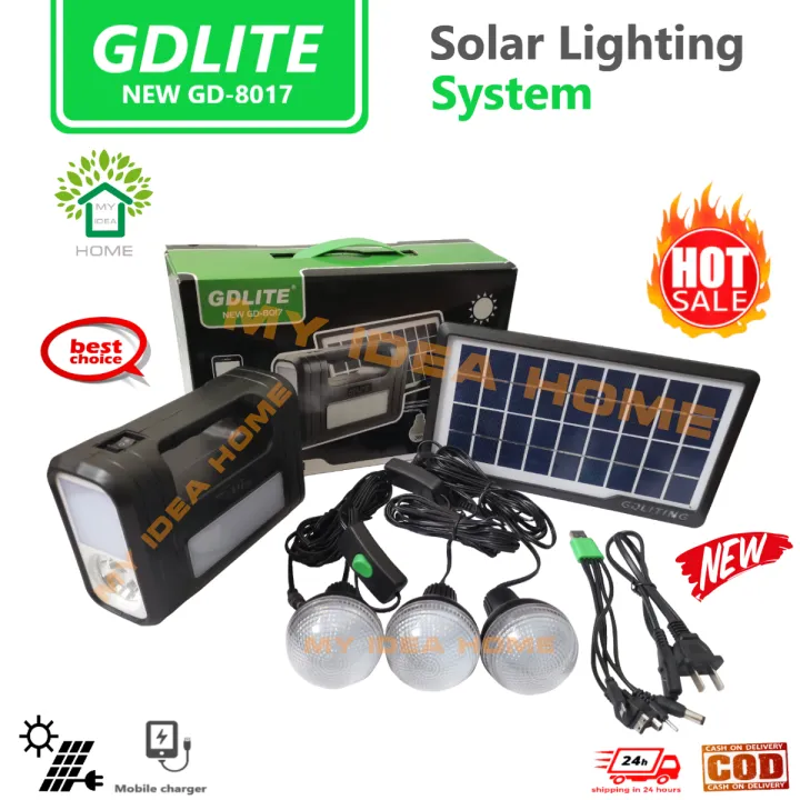 GDlite GD-8017 NEW Solar Lighting System Kit COD | Lazada PH