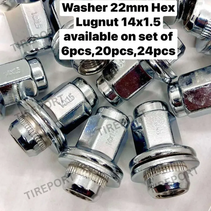 Fuji H/T Lugnuts / Wheel Nuts Toyota Washer 22MM 14x1.5 (6pcs, 20pcs ...