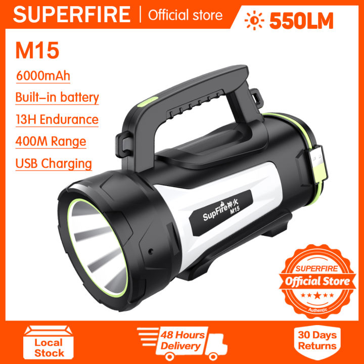 ไฟฉาย LED M15ซุปเปอร์ไฟร์สปอตไลท์กันน้ำอเนกประสงค์ชาร์จซ้ำได้ | Lazada ...