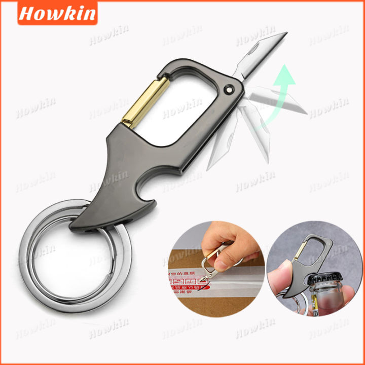 Foldable Personalized Multifunctional Bottle Opener Keychain Mini Knif ...